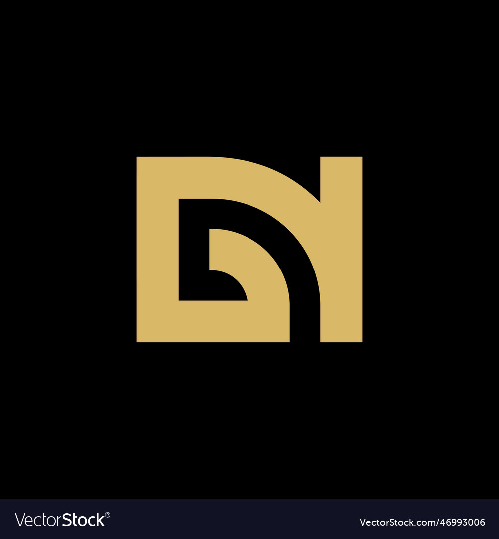 Initial gn logo design template elements Vector Image