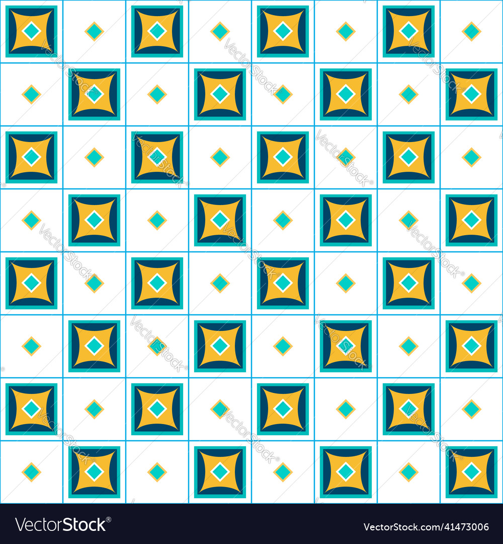 Patchwork square pattern geometric Royalty Free Vector Image