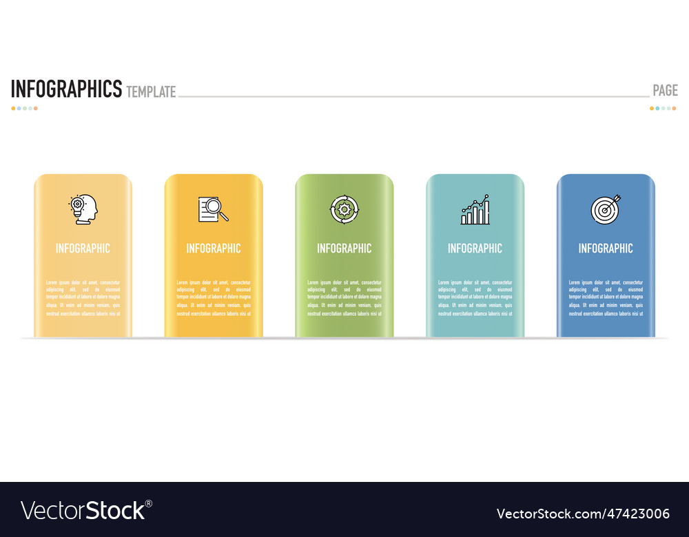 Rectangular metallic texture infographic Vector Image