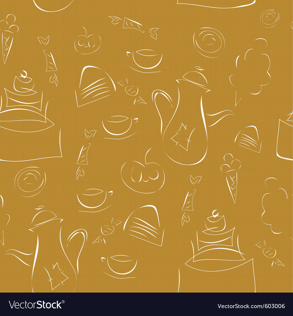 Seamless coffee pattern Royalty Free Vector Image