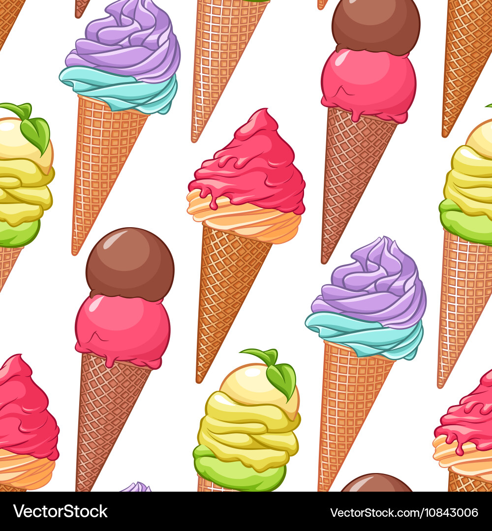 Seamless pattern of varied colorful ice Royalty Free Vector