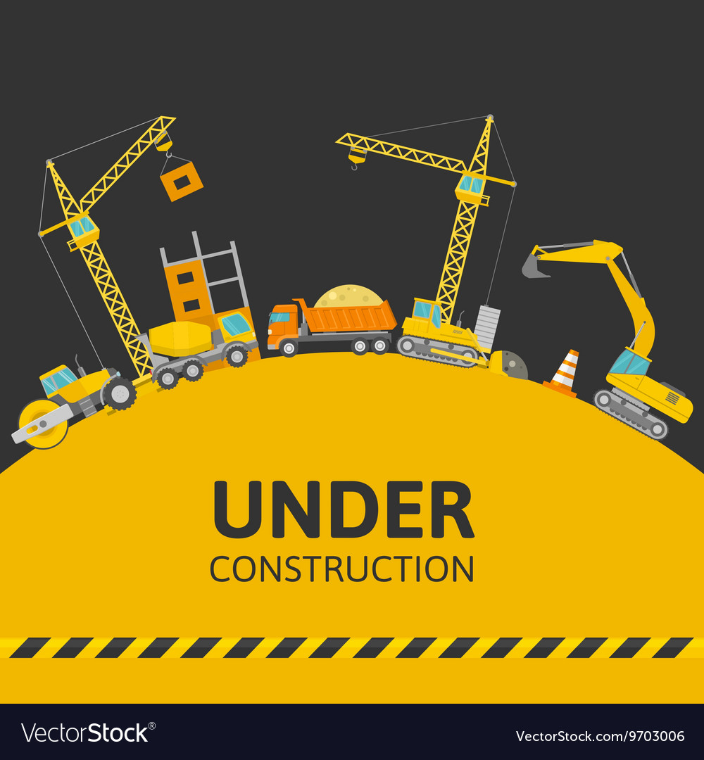Under Construction Composition Royalty Free Vector Image