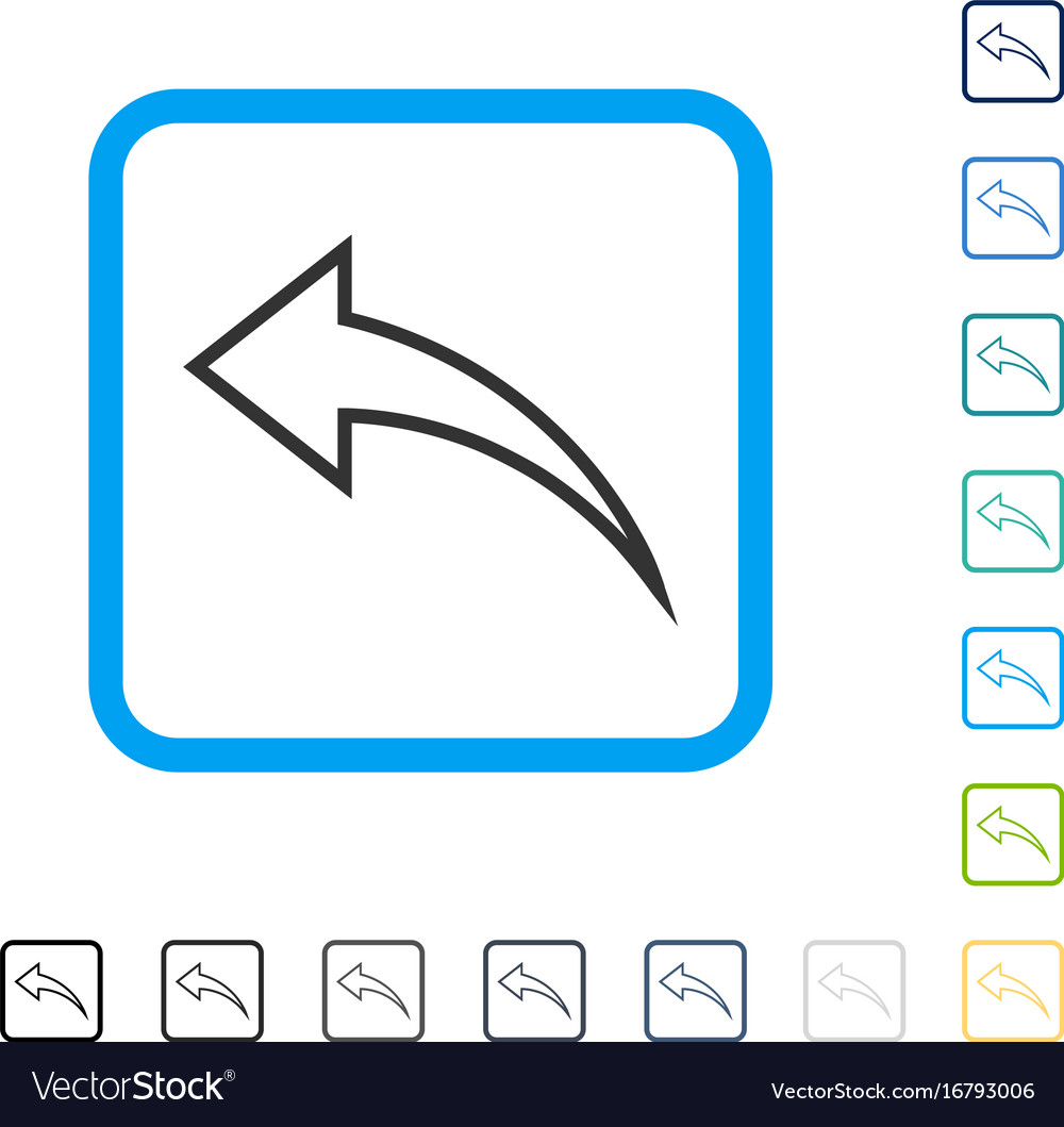 Undo framed icon Royalty Free Vector Image - VectorStock