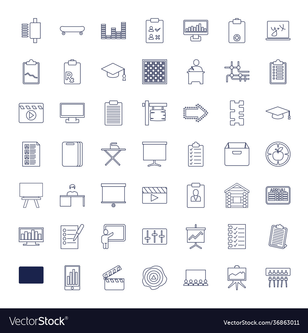 49 board icons Royalty Free Vector Image - VectorStock