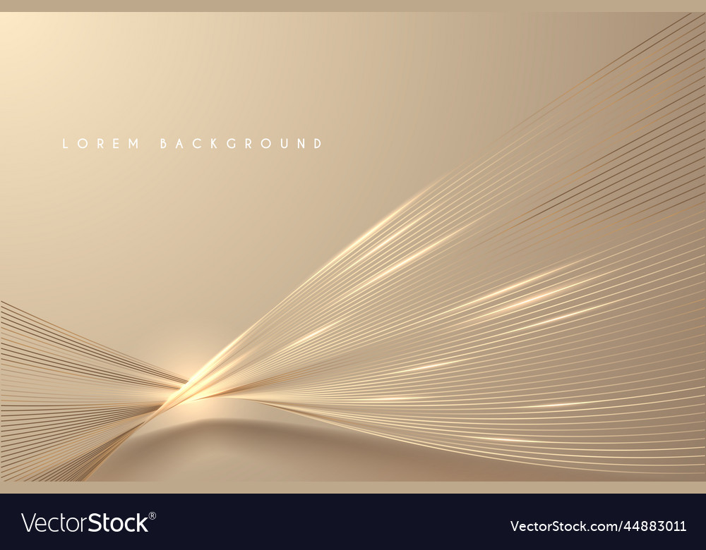 Abstract gold light threads background Royalty Free Vector
