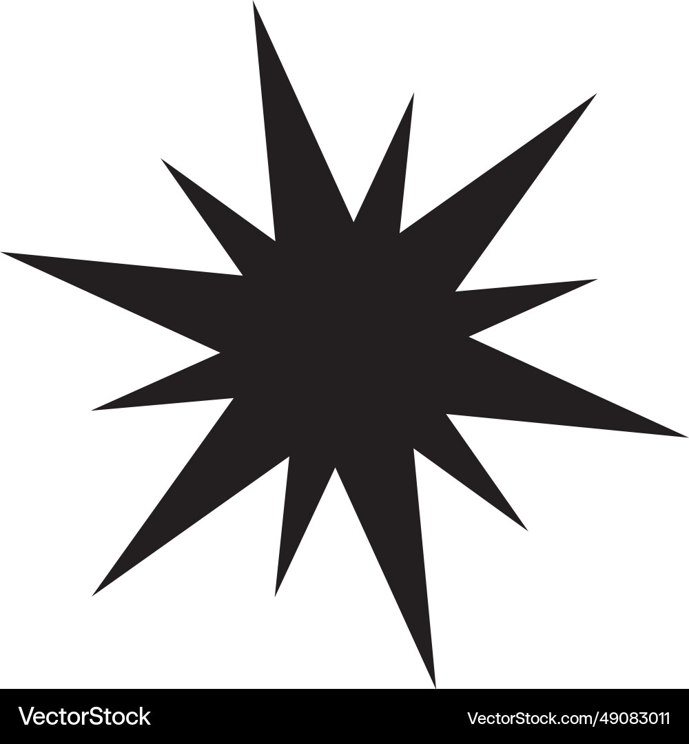 Black star icon silhouette for craft Royalty Free Vector