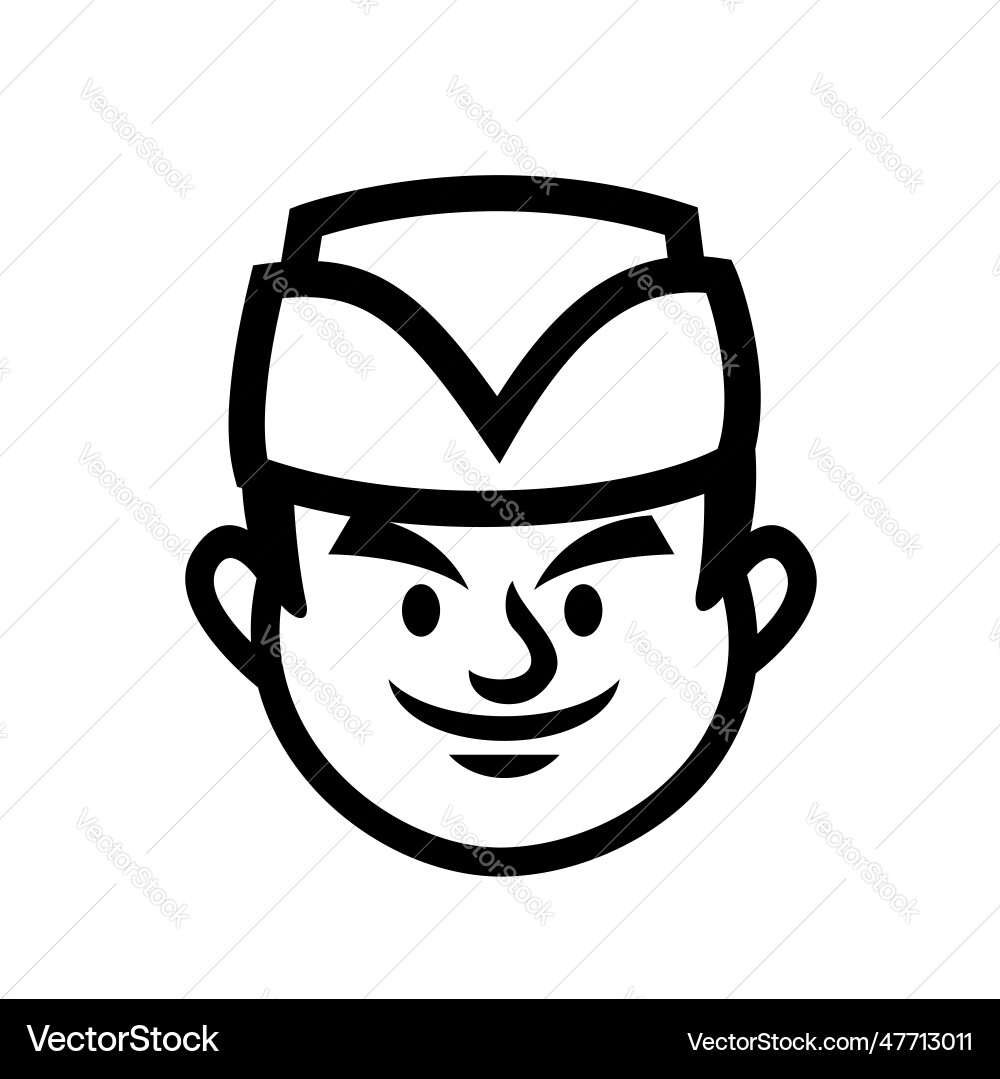 Chef japan restaurant mascot logo icon design Vector Image