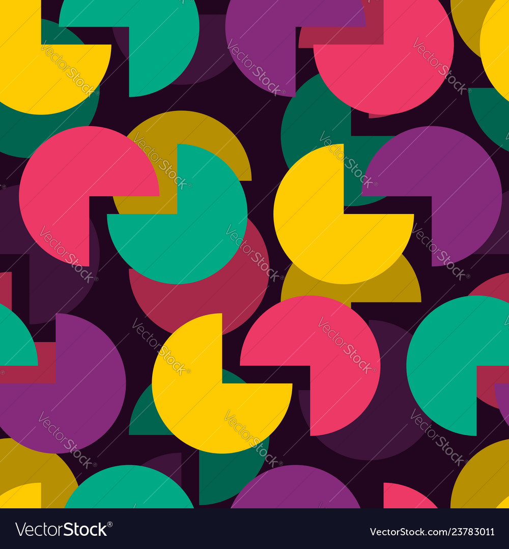 Circle abstract retro pattern round background Vector Image