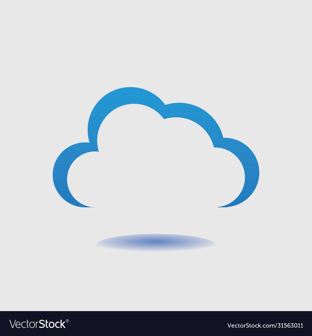Cloud template Royalty Free Vector Image - VectorStock