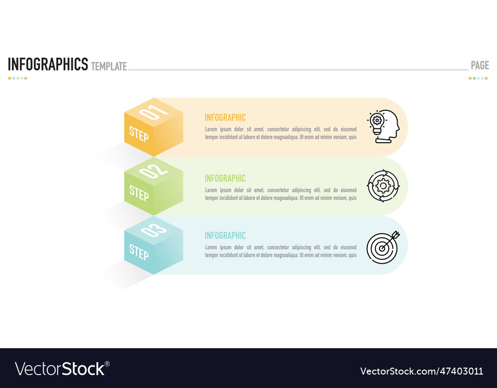Cube or rectangular isometric infographic Vector Image