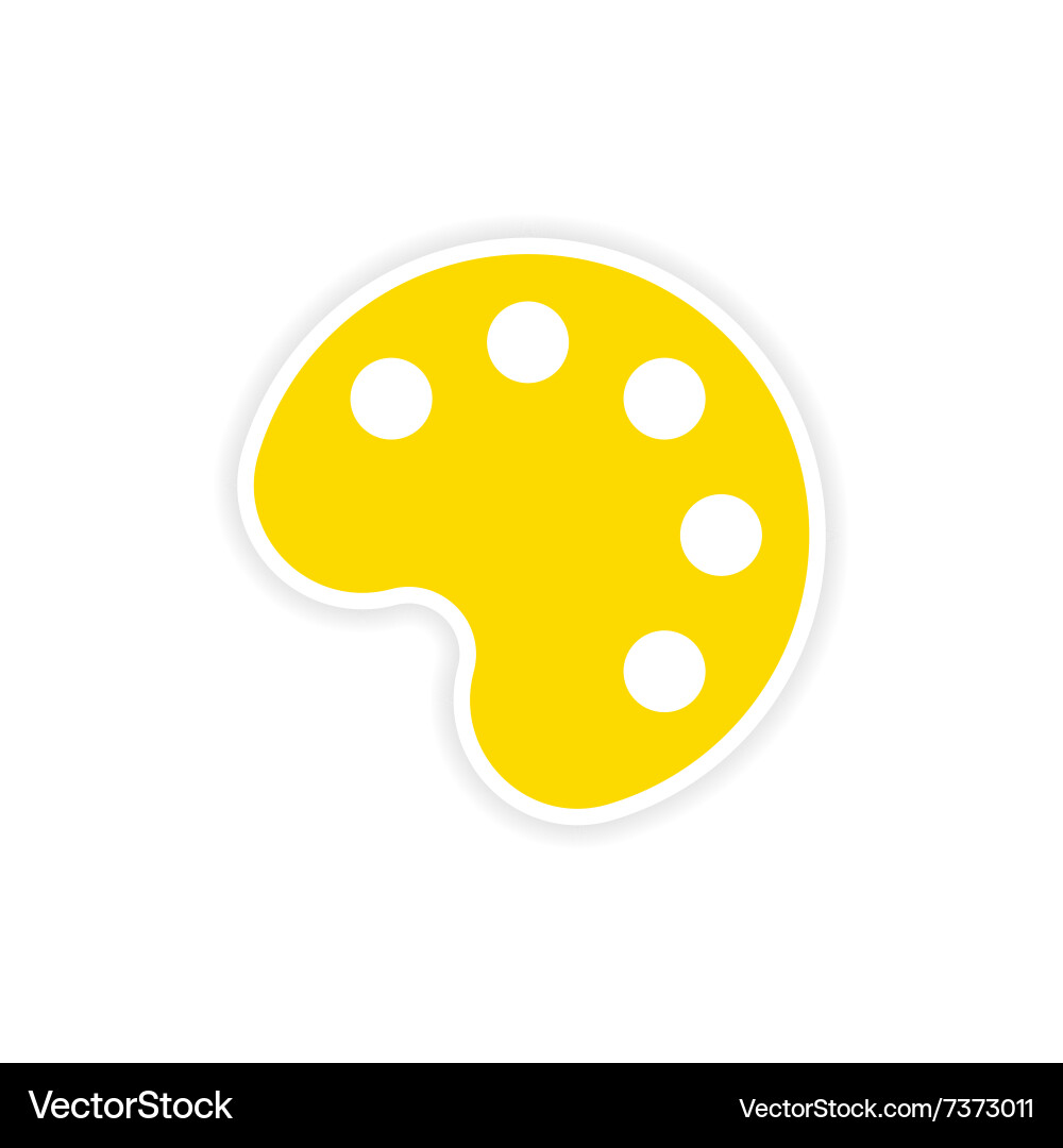 Icon sticker realistic design on paper palette Vector Image