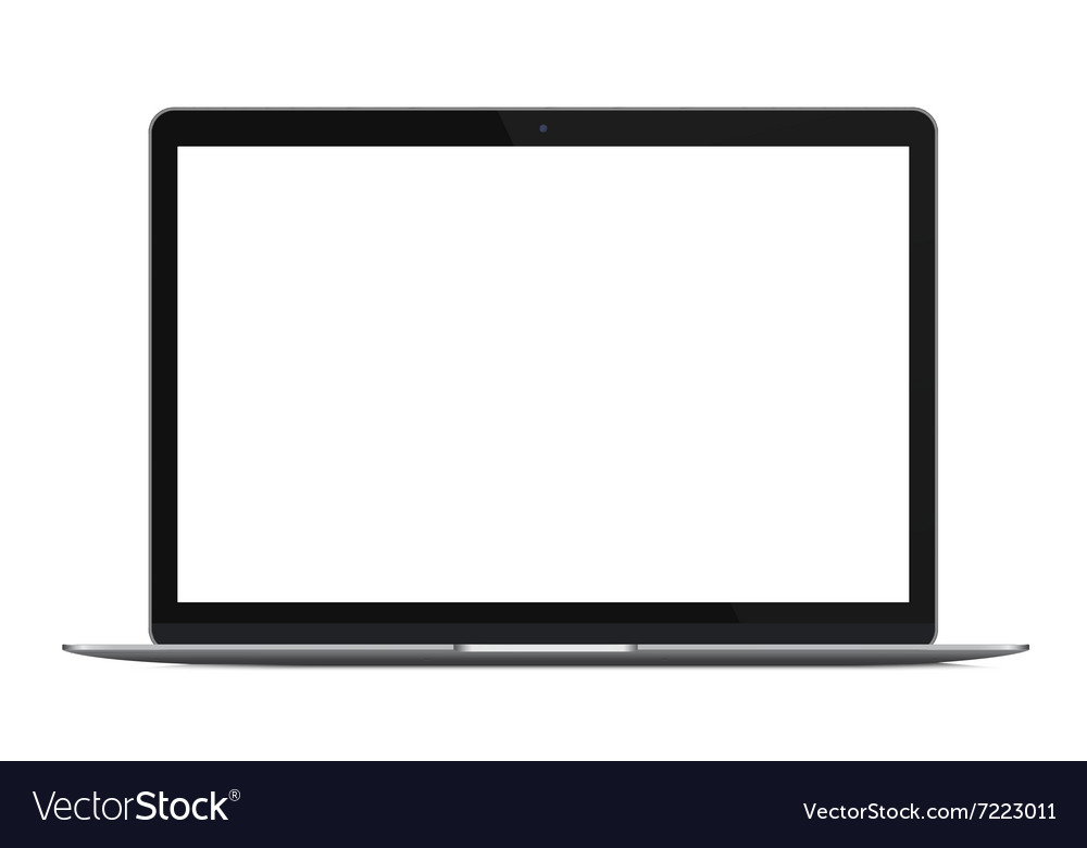 Modern thin laptop notebook or ultrabook isolated Vector Image