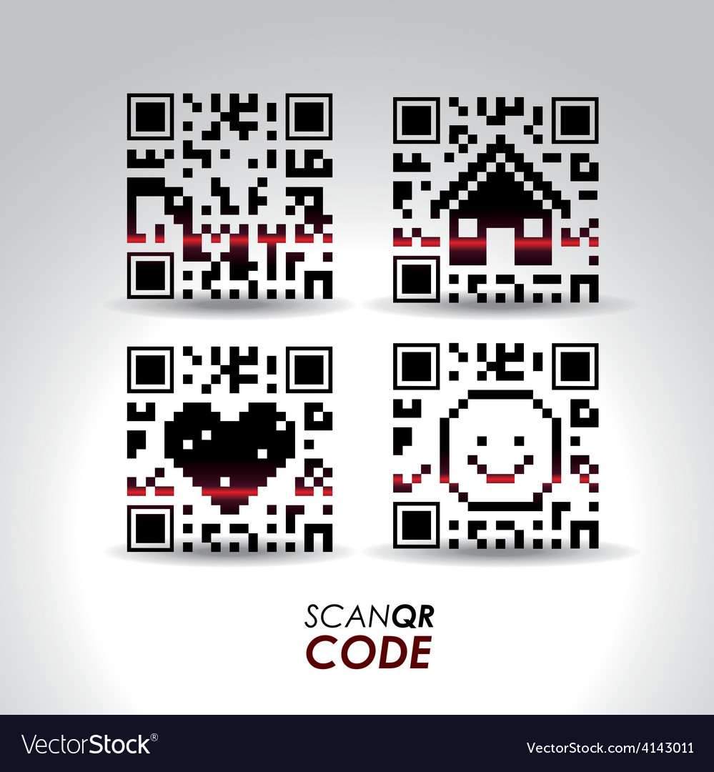 Scan qr code design Royalty Free Vector Image - VectorStock