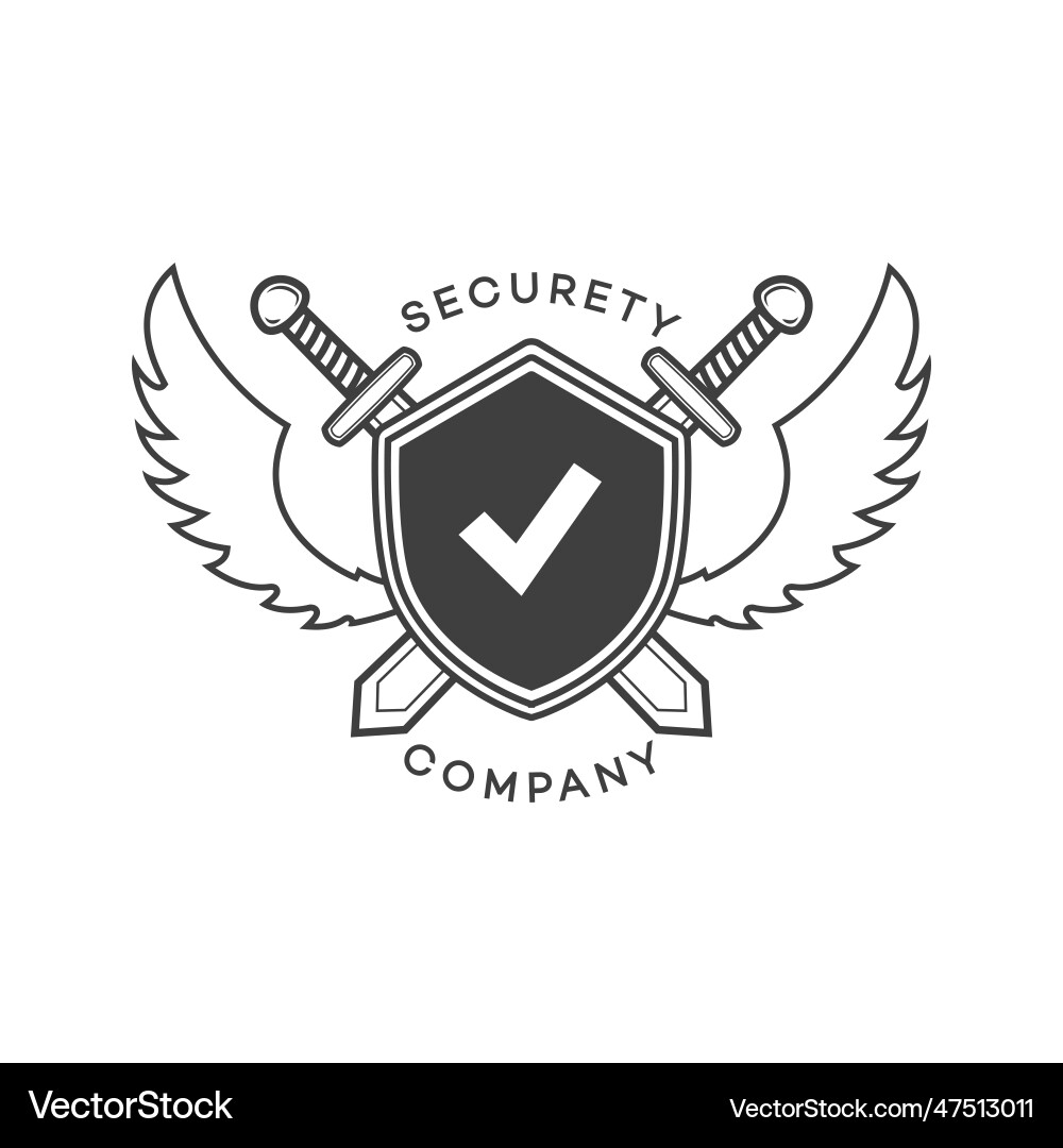 Security icon black color and flat style on white Vector Image