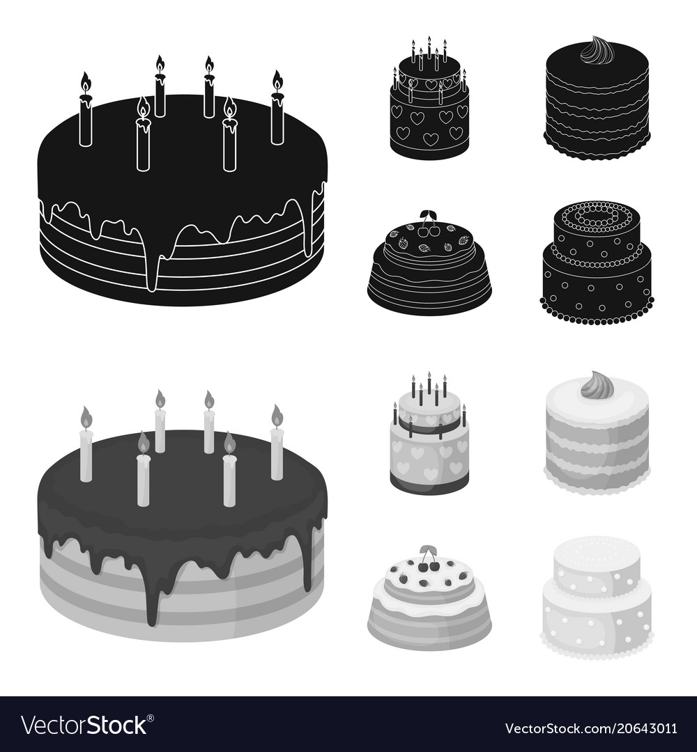 Sweetness dessert cream treacle cakes country Vector Image