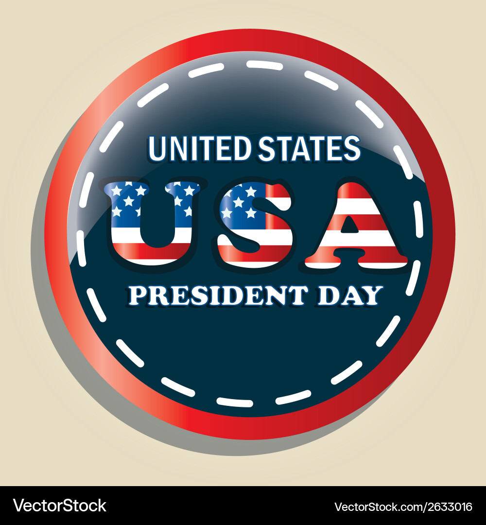 A colored round icon with some text for presidents