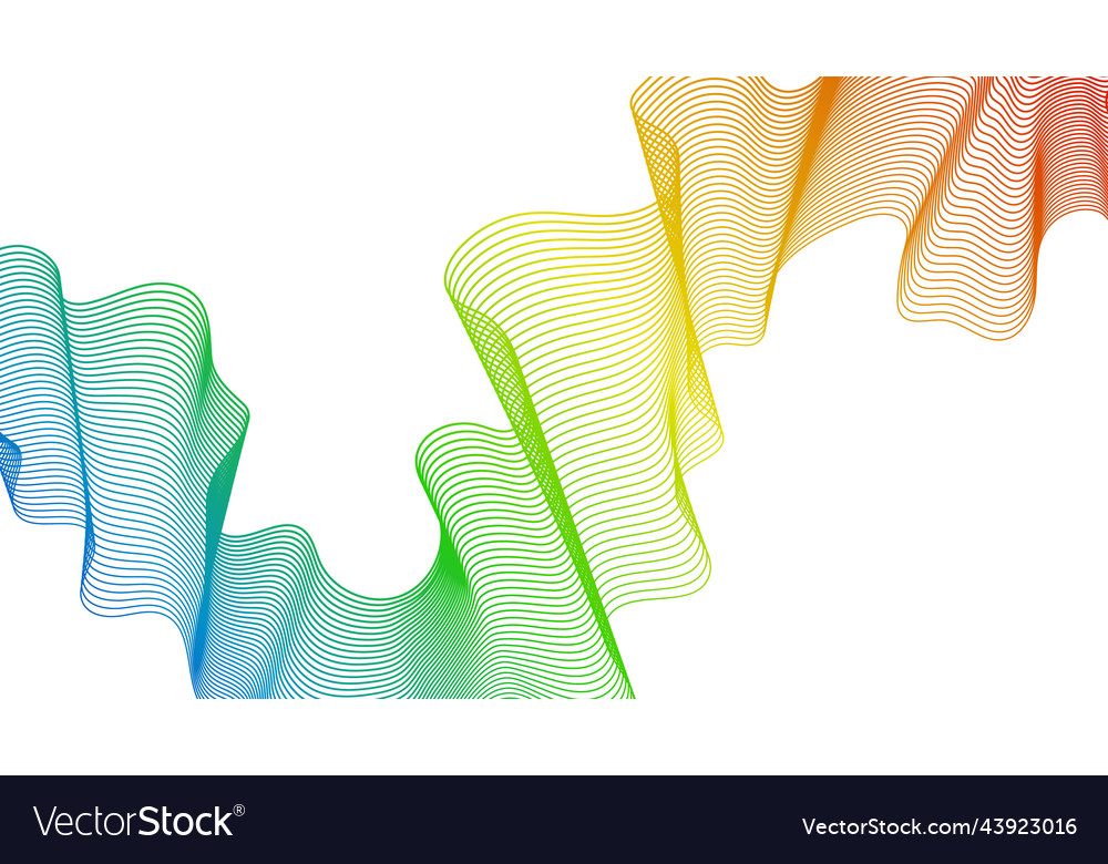 Abstract backdrop with wave gradient lines Vector Image
