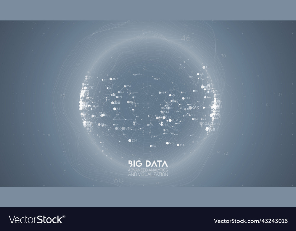 Big data visualization futuristic infographic Vector Image