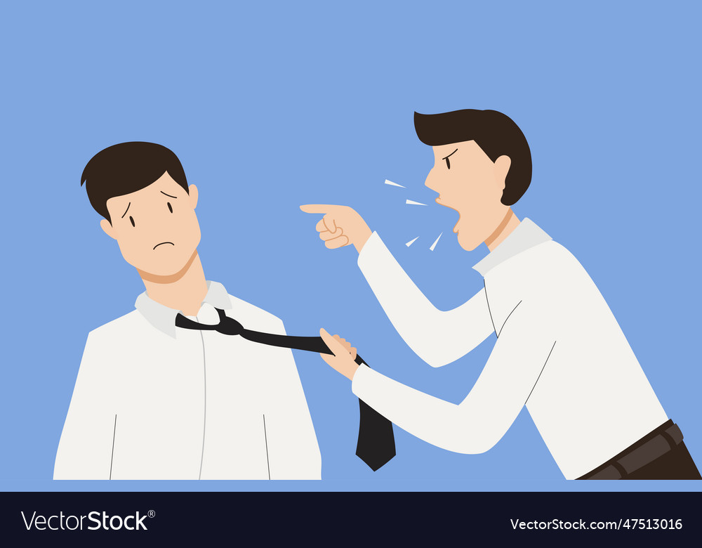 Boss yell at the employee Royalty Free Vector Image