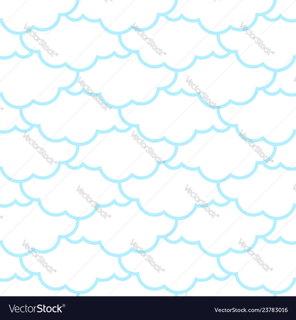 Clouds seamless pattern sky background retro Vector Image