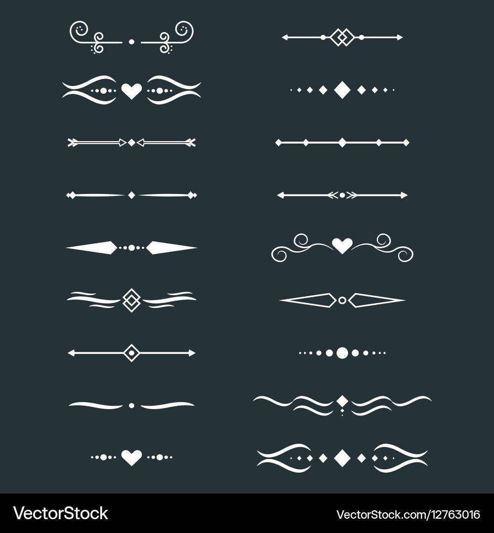 Collection of dividers Royalty Free Vector Image