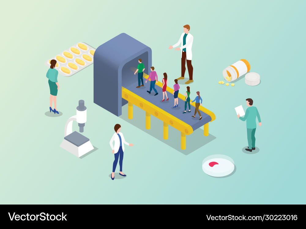 Corona covid19-19 rapid test concept to detect Vector Image