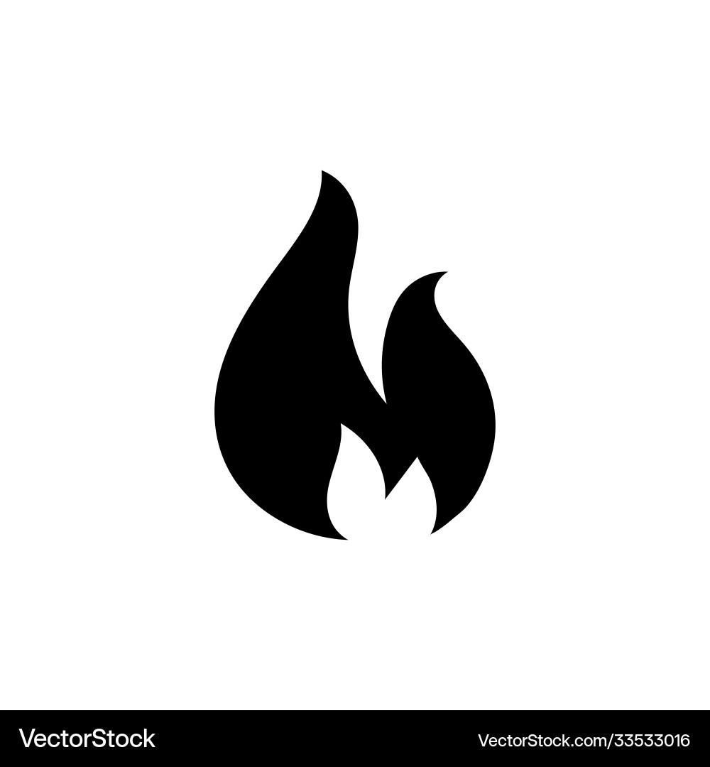 Fire icon in trendy flat style isolated on grey Vector Image