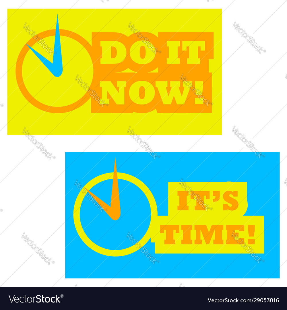 Its time Royalty Free Vector Image - VectorStock