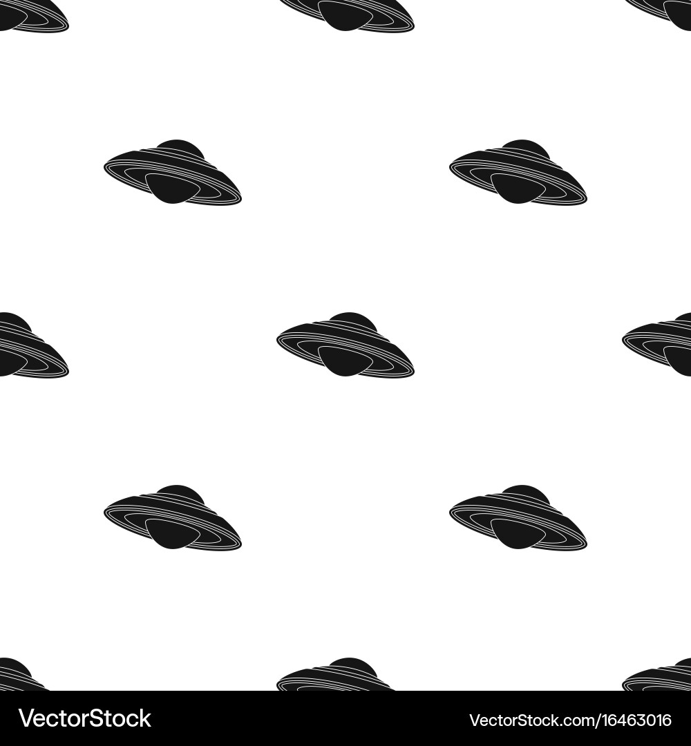 Ufo icon in black style isolated on white Vector Image