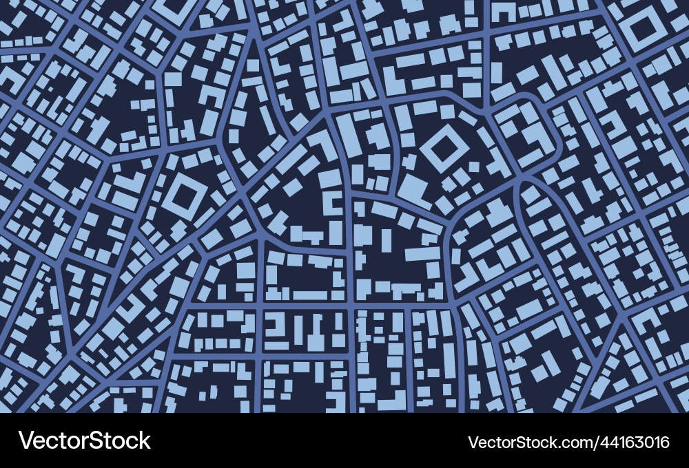 View from above the map buildings detailed Vector Image