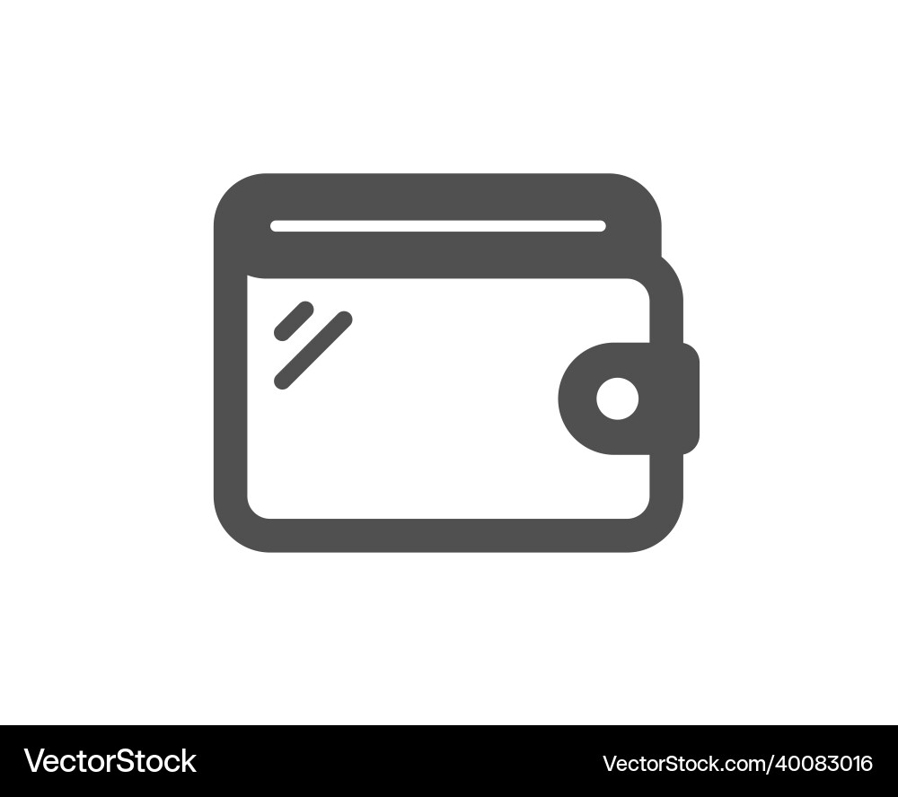 Wallet icon money purse sign Royalty Free Vector Image