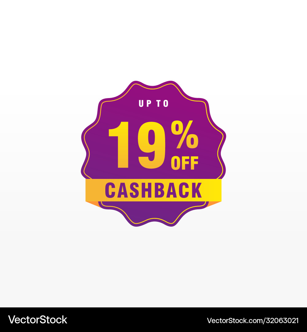 19 discount sales badges for labels stickers Vector Image