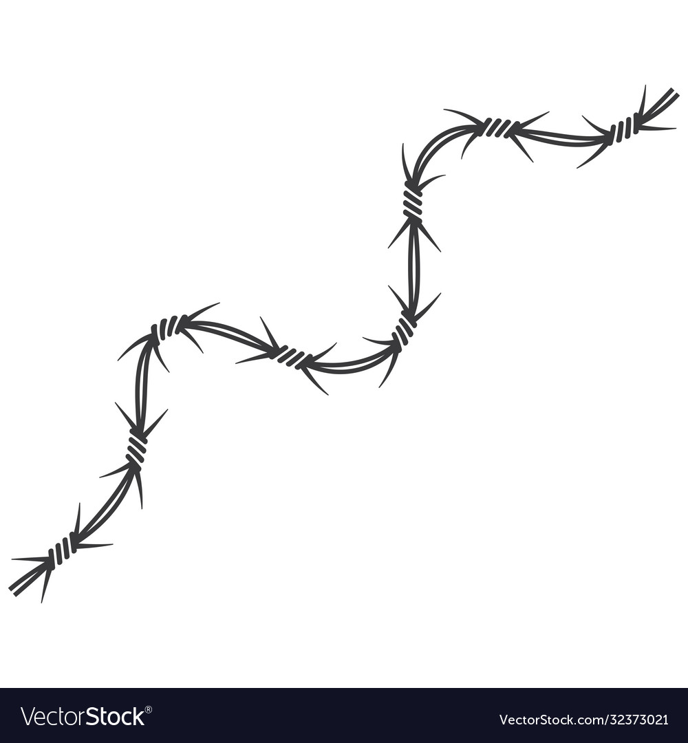 Barbed wire design Royalty Free Vector Image - VectorStock