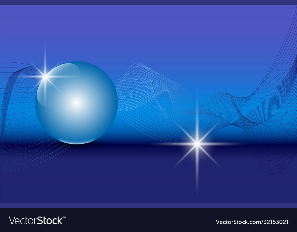 Blue 3d globe sphere Royalty Free Vector Image