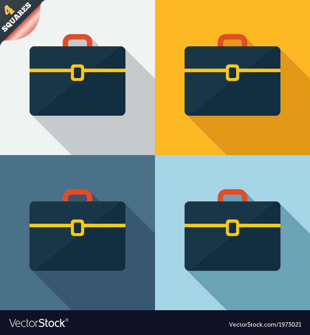 Case sign icon briefcase button Royalty Free Vector Image