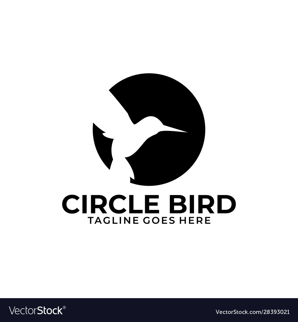 Circle bird template Royalty Free Vector Image