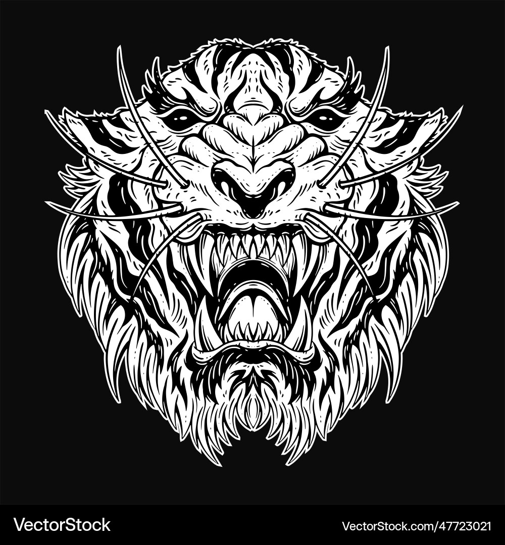 Scared Tiger Clip Art Mascot