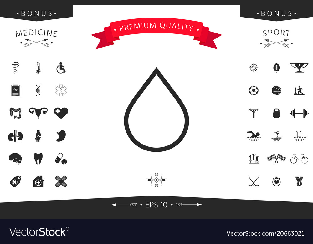 Drop line icon Royalty Free Vector Image - VectorStock