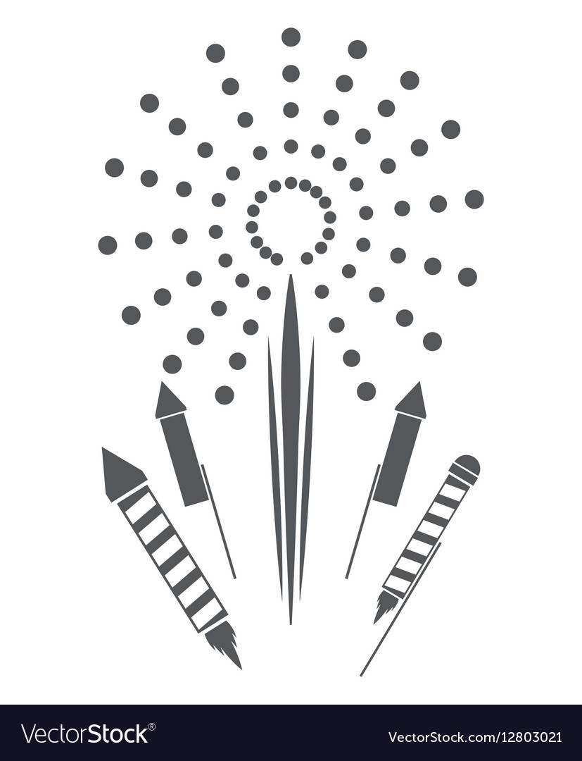 Firework celebration explosion icon Royalty Free Vector