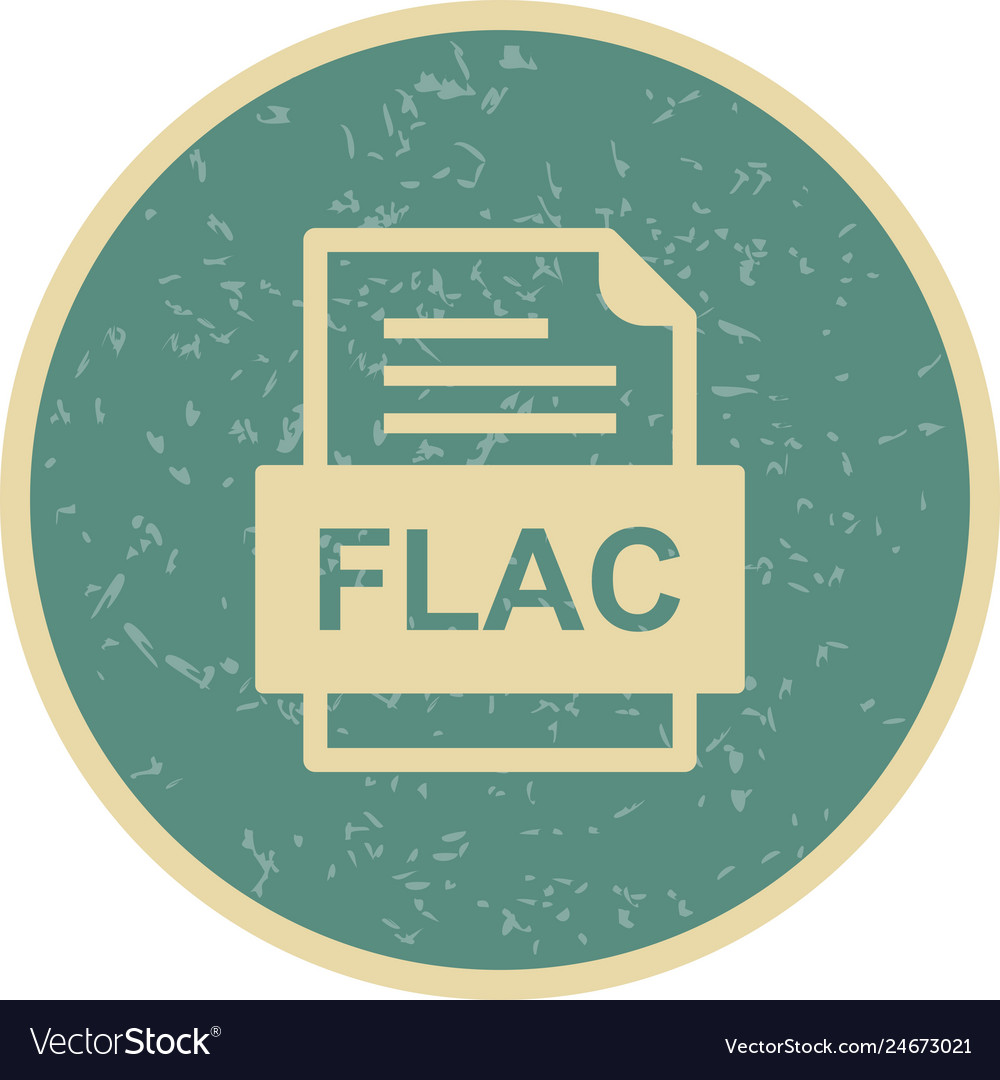 Flac file document icon Royalty Free Vector Image