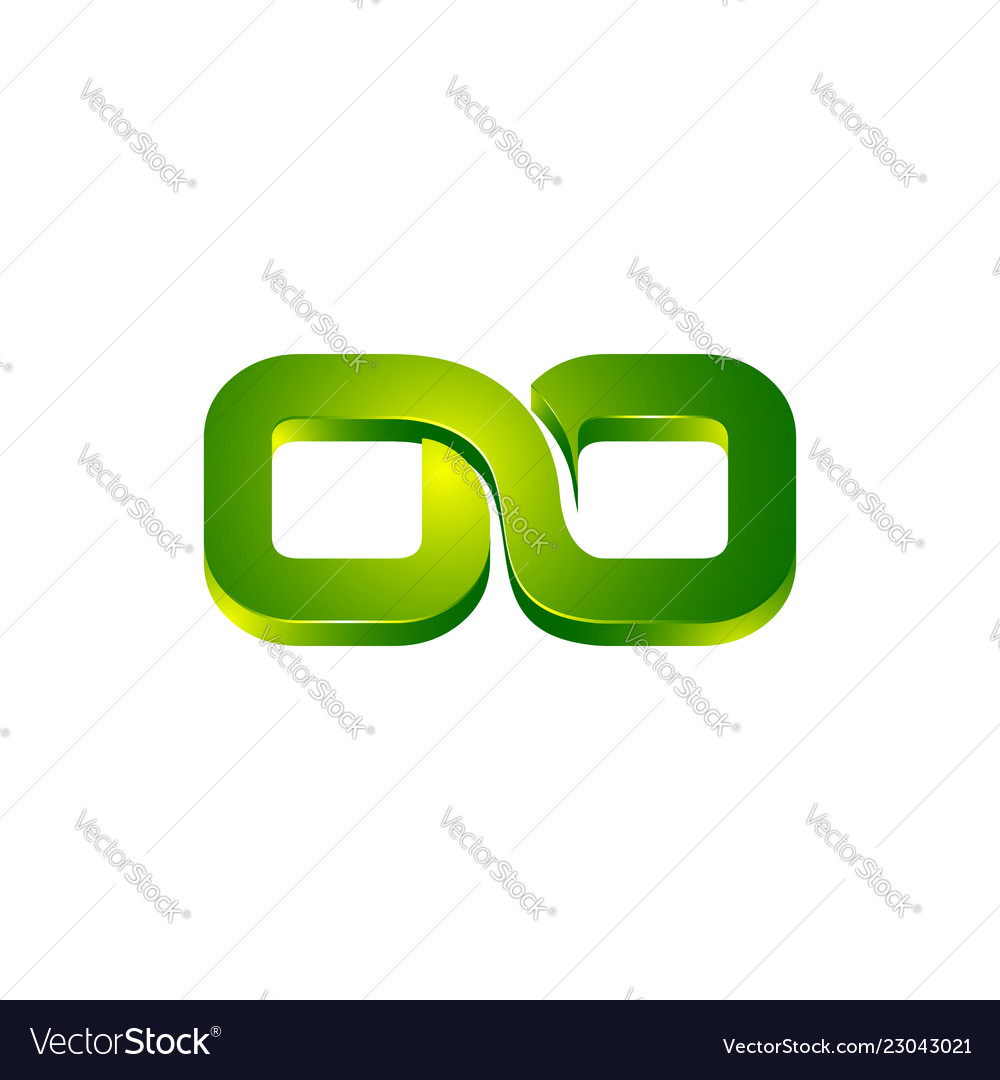 Green infinity logo template infinity design Vector Image