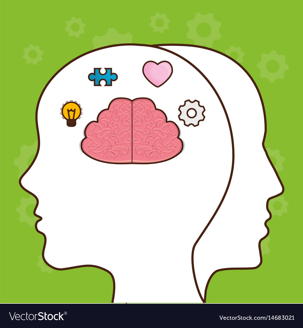 Head with brain icon Royalty Free Vector Image