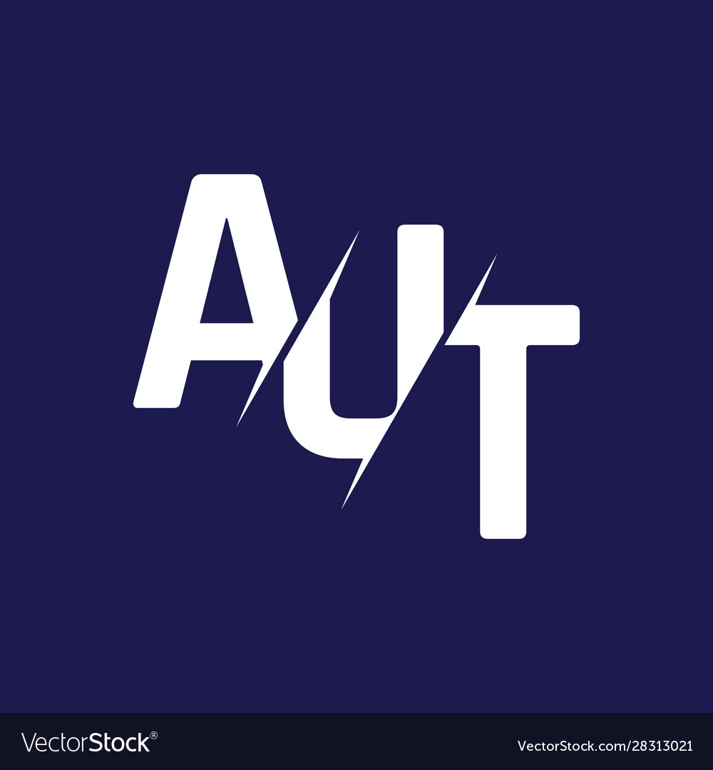 Monogram letters initial logo design aut Vector Image