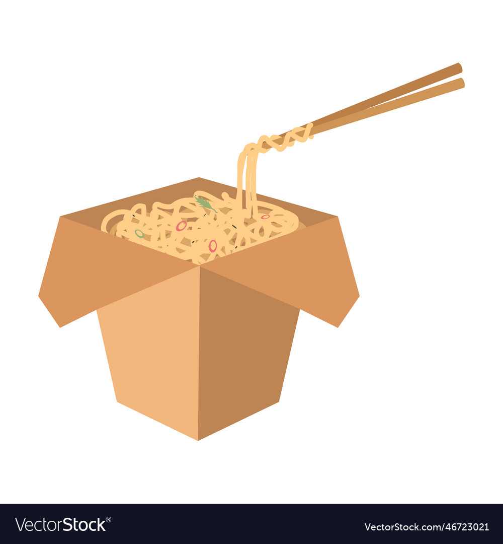 Noodle box Royalty Free Vector Image - VectorStock