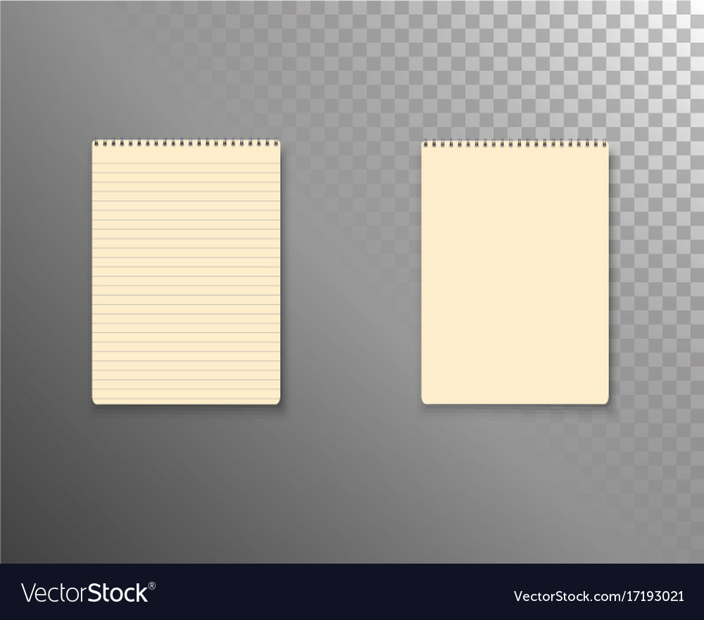 Notepad template realistic blank textbook Vector Image