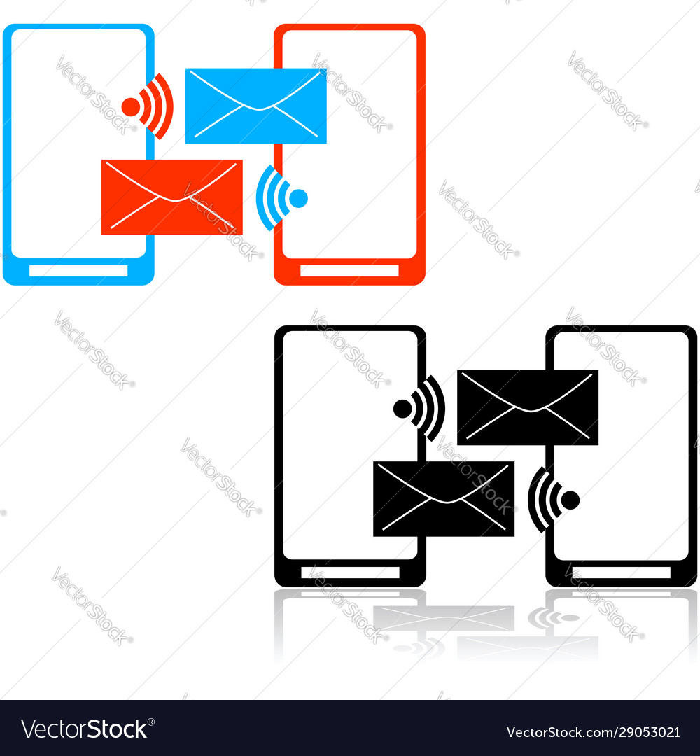 Phone messages Royalty Free Vector Image - VectorStock