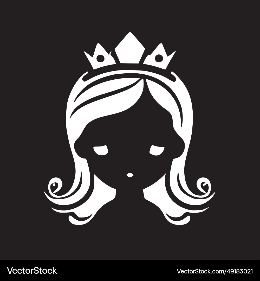 Princess - minimalist and flat logo Royalty Free Vector
