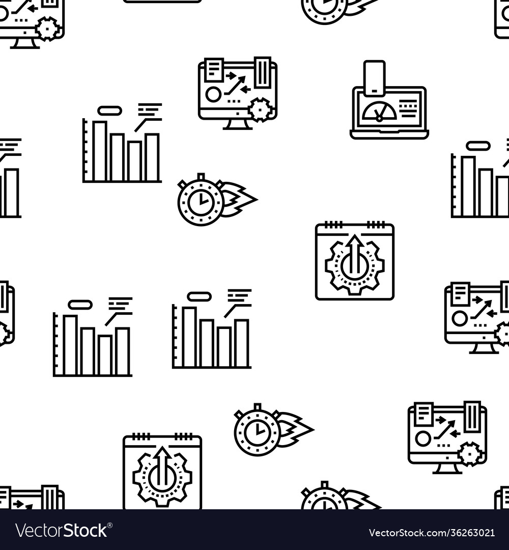 Productivity manage seamless pattern Royalty Free Vector