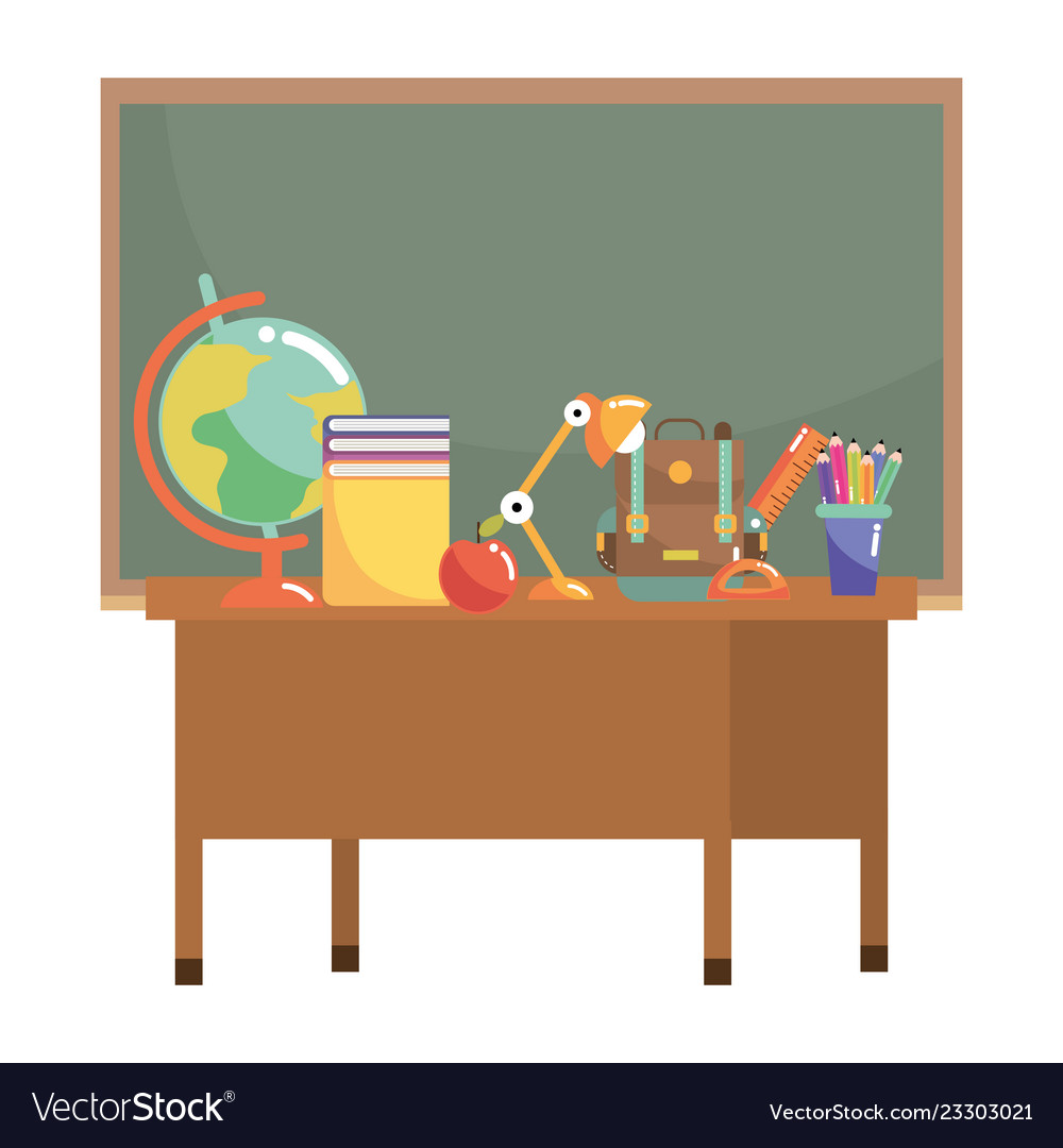 School study element cartoon Royalty Free Vector Image