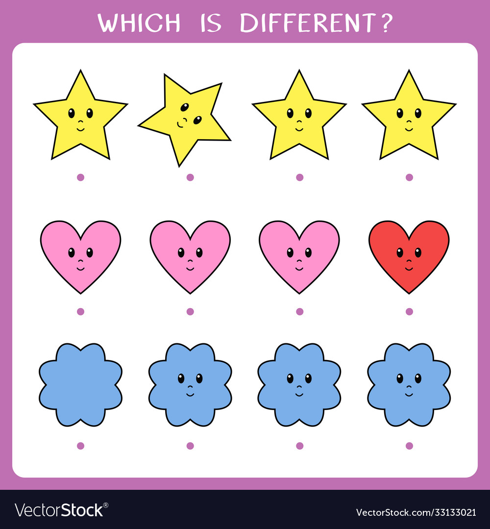 Simple logic game for kids Royalty Free Vector Image